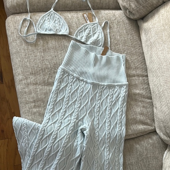 SKIMS | Other | Skims Top And Pants Set Light Blue | Poshmark
